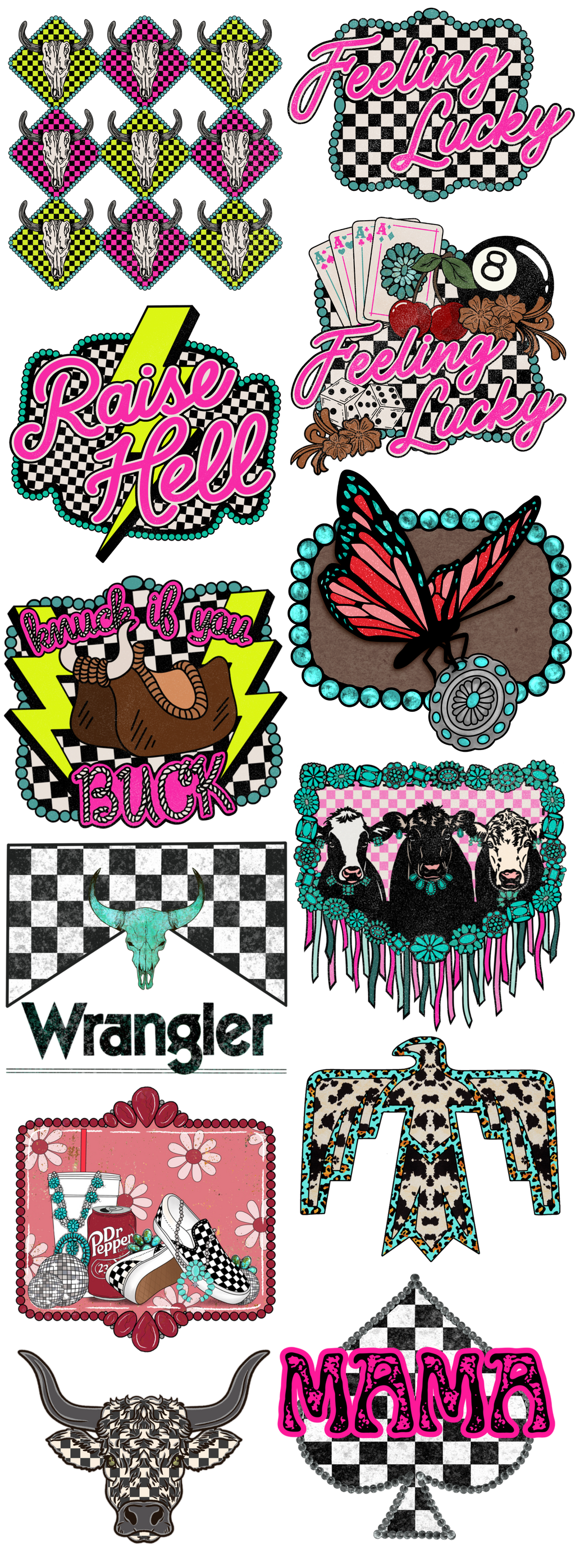 Western 2 Pre-Made Gang Sheet – Triad DTF